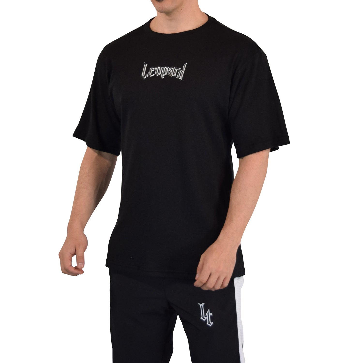 John Leopard - Playera Oversized Metal Logo Black