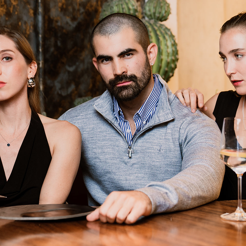 John Leopard - Executive Sweater Pearl Gray