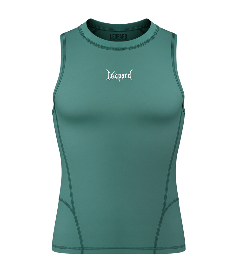 John Leopard - Strike Ops Compression Tank Sleeve Dark Green