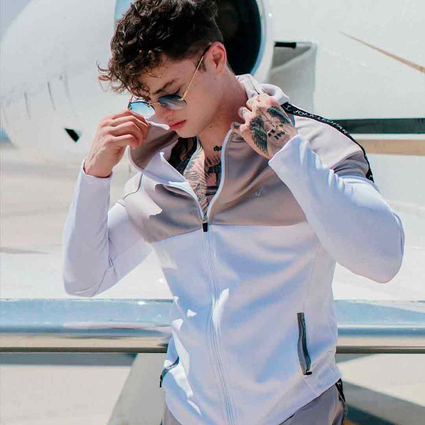 John Leopard - Sigma Tracksuit White/Gray