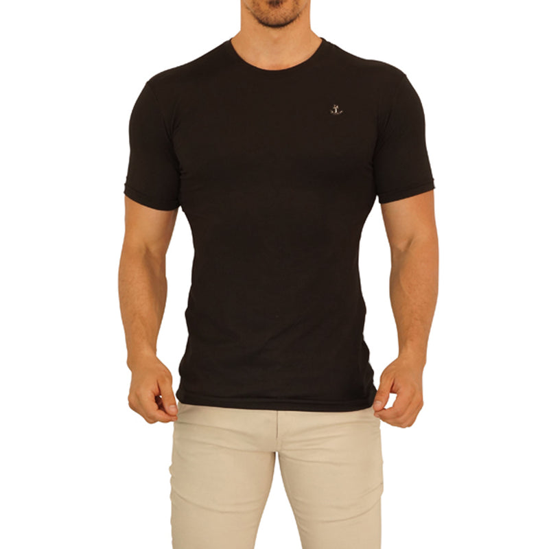 Playera Manga Corta Negra Metal Emblem